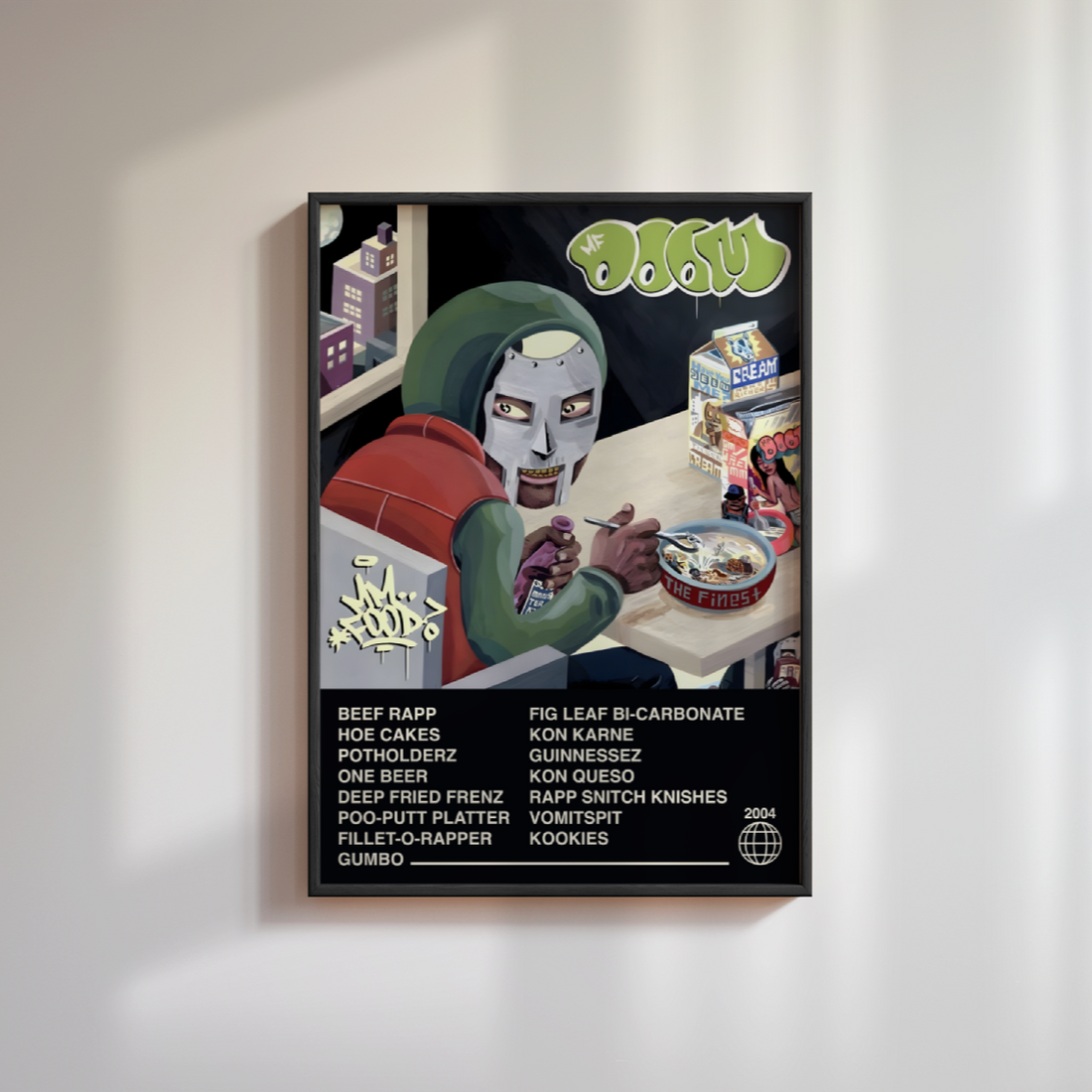 MF Doom Mm..Food Album Poster – Fly Prints LTD