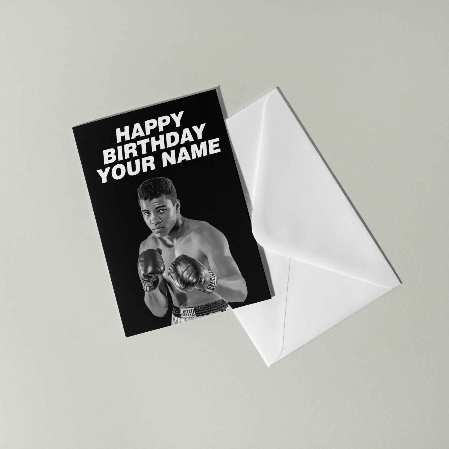 Muhammad Ali Personalised Birthday Card – Fly Prints LTD