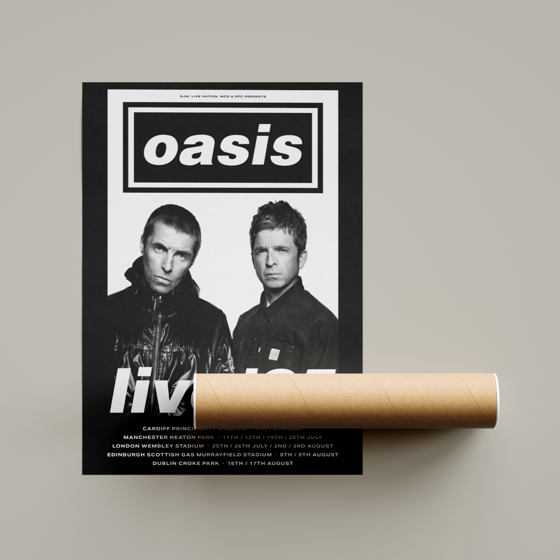 Oasis 2025 Tour Poster – Fly Prints LTD