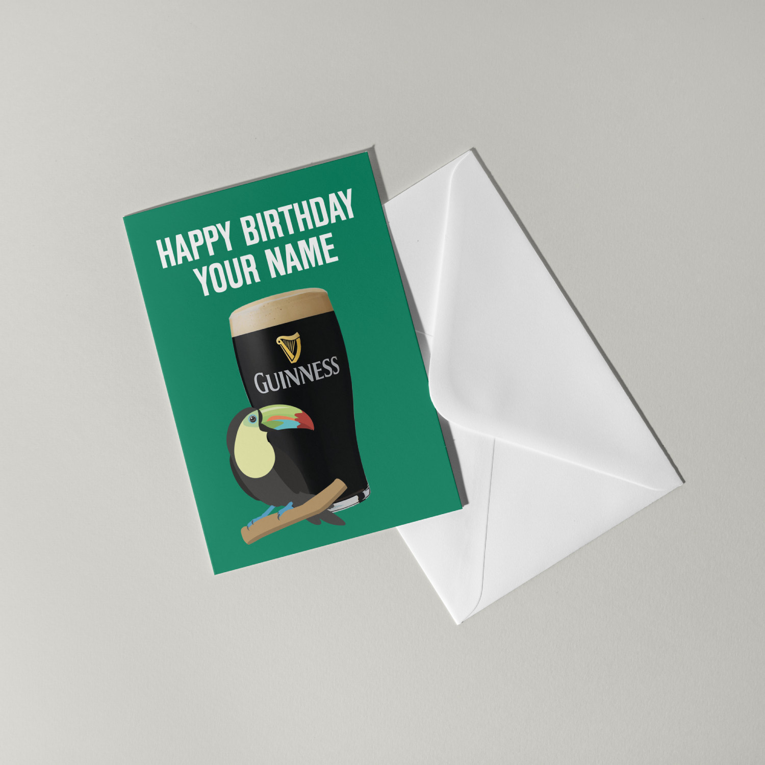 Guinness Personalised Birthday Card – Fly Prints LTD