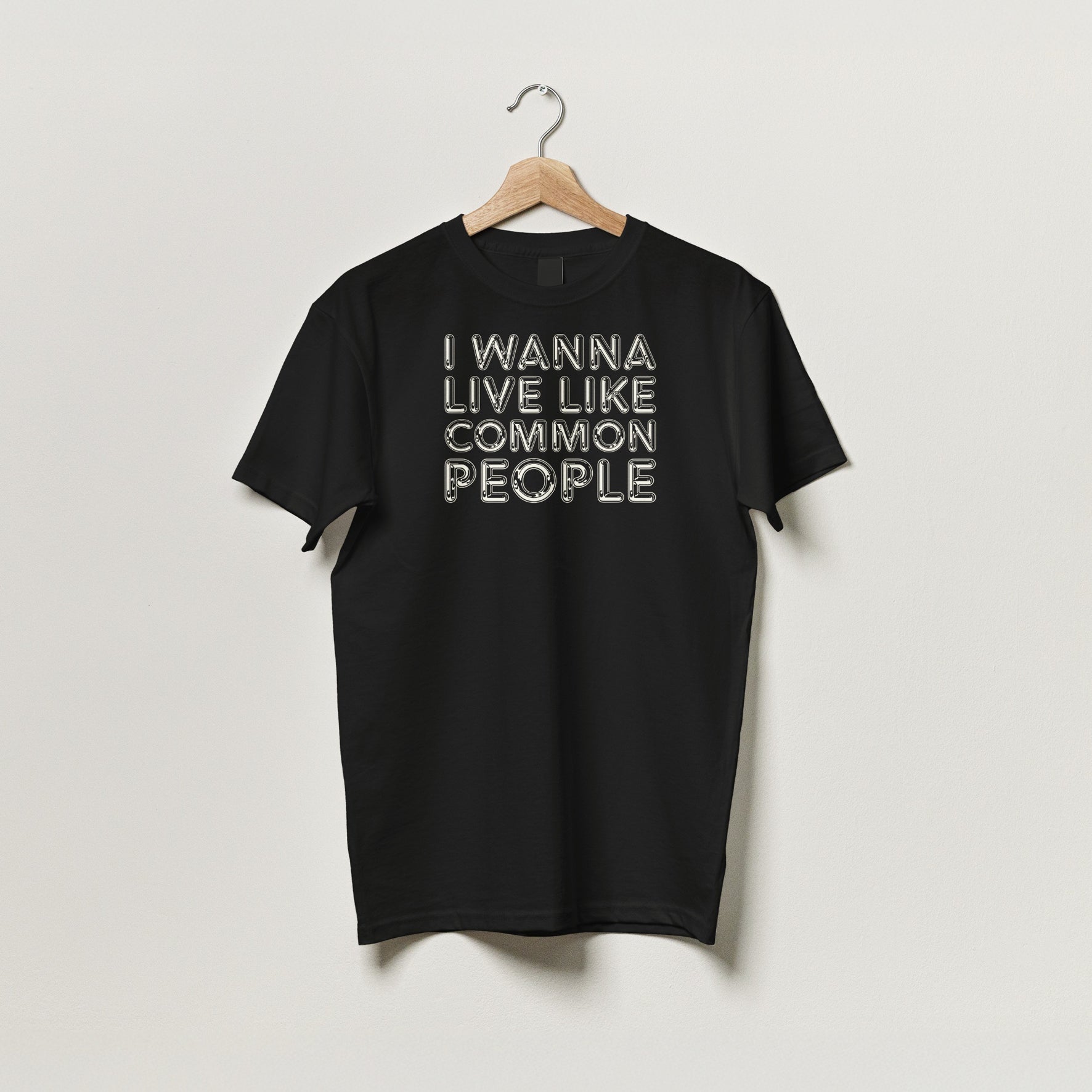 Pulp Common People Lyrics T-Shirt – Fly Prints LTD